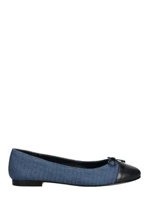 Tory Burch Cap-toe Quilted Ballet Flats - Blue