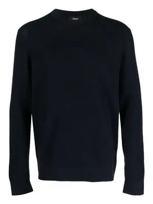 Theory Long Sleeve Crewneck Sweater - Black