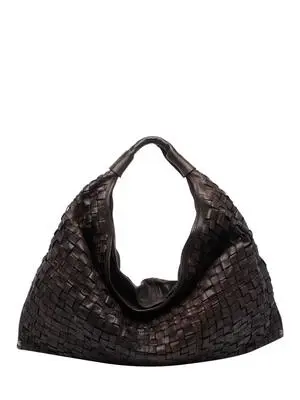 CAMPOMAGGI Atena Intrecciato Tote Bag - Black