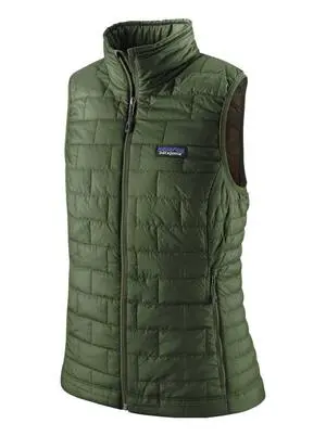 Patagonia Quilted High Neck Vest - Green
