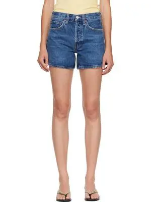 AGOLDE Classic Five-pocket Denim Shorts - Blue