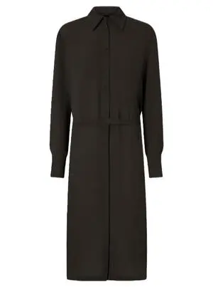 Pinko Belted Midi Shirt Dress - Brown