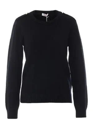 Liu Jo Button-shoulder Knit Sweater - Black