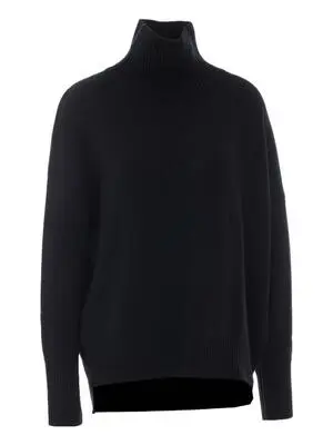 LISA YANG Heidi High Neck Knitwear - Black