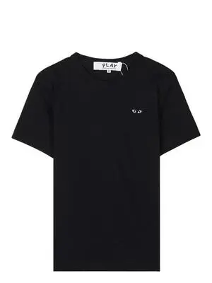 Play Comme Des Garcon Embroidered Logo T-shirt - Black