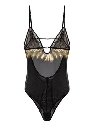 DIESEL® Embellished V-neck Camisole Bodysuit - Gold