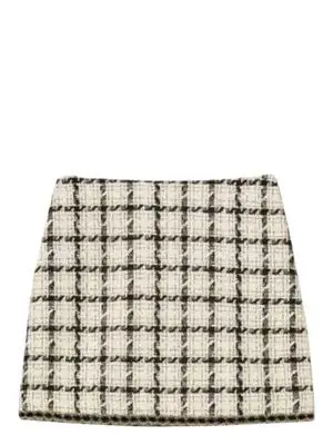 TWINSET Plaid Bouclé Mini Skirt - Multi-color