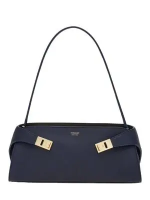 FERRAGAMO Hug East-west Shoulder Bag - Deep Navy Blue