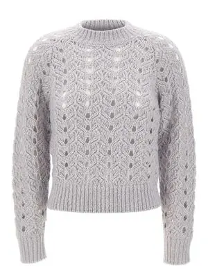 ELEVENTY Eleventy Openwork Cable Knit Sweater