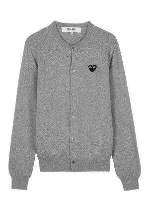 Comme Des Garçons Long-sleeve Cardigan - Light Gray