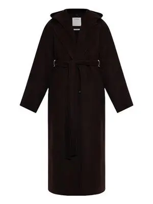 Sportmax Belted Long Coat - Brown