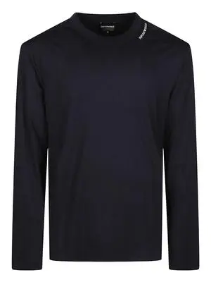 Emporio Armani Long-sleeved Crewneck T-shirt - Blu Navy