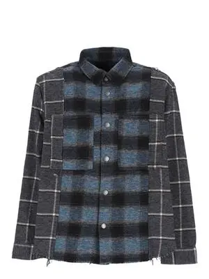 HAIKURE Checked Frayed Button-up Shirt - No