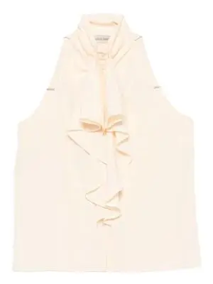 Alberta Ferretti Ruffled Top - Vaniglia