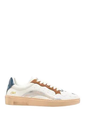 Dsquared2 Distressed Panelled Sneakers - White/blue