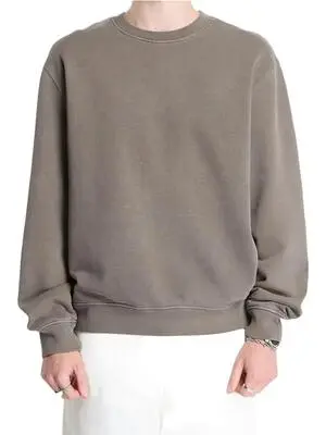 A.p.c. Logo-print Crew-neck Sweater - Brown