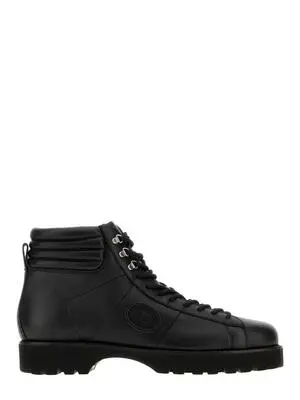 Valentino Garavani Vlogo Signature Lace-up Boots - Black