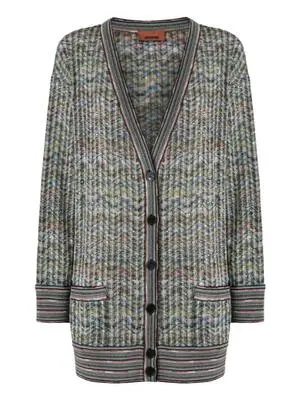 MISSONI Sequin-embellished Zigzag-pattern Cardigan