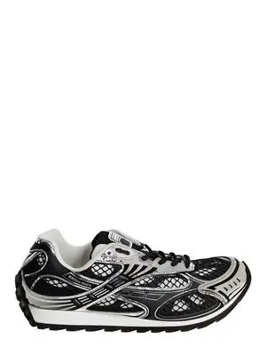 Bottega Veneta Orbit Lace-up Sneakers - Black/silver