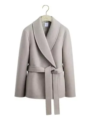 Dior Long-sleeved Belted Coat - Grey