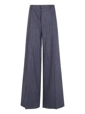 Tagliatore Pinstriped Trousers - Anthracite