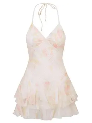 LoveShackFancy LoveShackFancy Adrinette Ruffled Mini Dress No