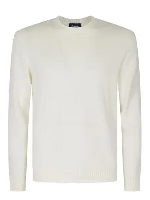 DRUMOHR Drumohr Long-Sleeved Crew-Neck Shirt White