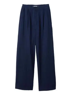 Jacquemus Jacquemus Mid-Rise Wide Leg Jeans Navy