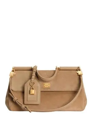 Dolce & Gabbana Dolce Gabbana Medium Sicily Foldover Top Tote Bag - Beige