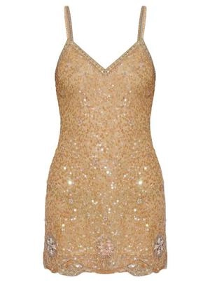 LoveShackFancy Lyrika Sequined Mini Dress - No