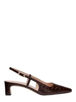 STUART WEITZMAN Baby Babette Slingback Pumps - Walnut
