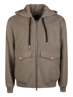 Moose Knuckles Ellington Hooded Bomber Jacket - Ashen