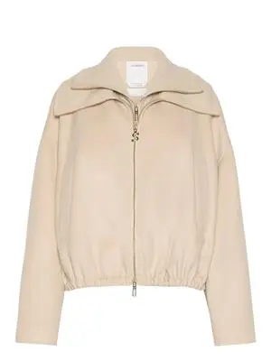 SPORTMAX Sportmax Pure Wool Bomber Jacket With Removable Bib