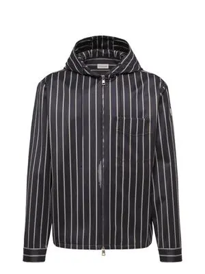 MONCLER Moncler Striped Hooded Zip-Up Shirt