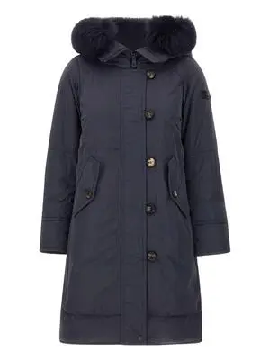 PEUTEREY Peuterey Long-Sleeve Hooded Parka With Detachable Fur Trim