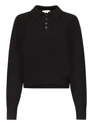 Loulou De Saison Homere Buttoned Knitwear - Black