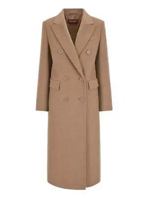 Max Mara Long-sleeved Coat - Camel-colored