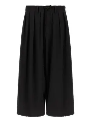 Yohji Yamamoto Wide-leg Trousers - Black