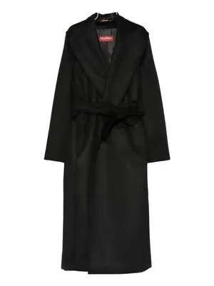 Max Mara Collared Long-sleeved Coat - Black