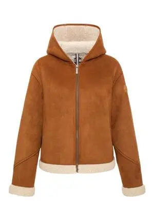 COLMAR Hooded Sheepskin Jacket - Marrakech Beige