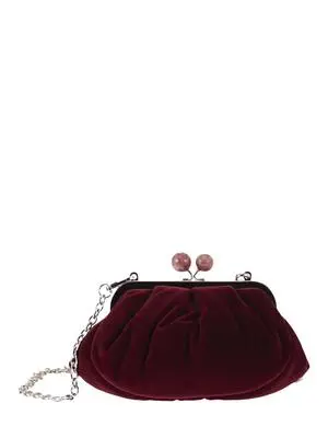 Max Mara Wkagiochi Velvet Chain Clutch Bag - Brown