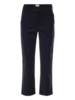 Max Mara Velvet Trousers - Navy Blue