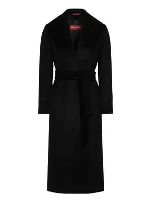 Max Mara Max Mara Studio Loriana Belted Wool Coat Black
