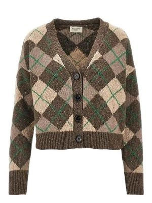 Max Mara Argyle Cardigan - Green