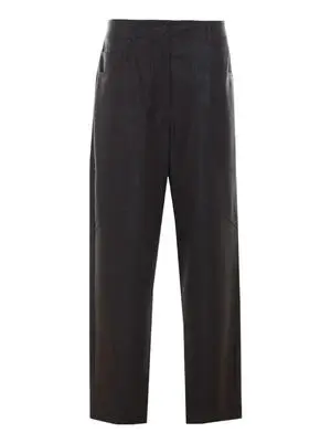 LIU JO Liu Jo High-Waisted Wide-Leg Pants With Leather-Effect Finish