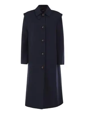 Max Mara Long Single-breasted Coat - Black