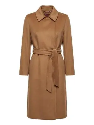 Max Mara Belted Long Coat - Brown