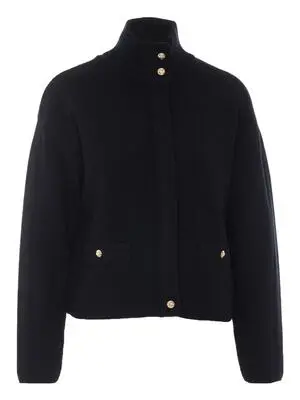 Liu Jo Textured High-neck Knitted Jacket - Black