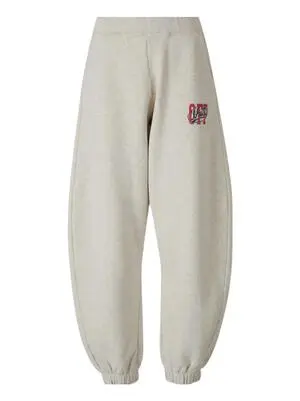Off-White Off-White Logo-Print Jersey Track Pants Grey
