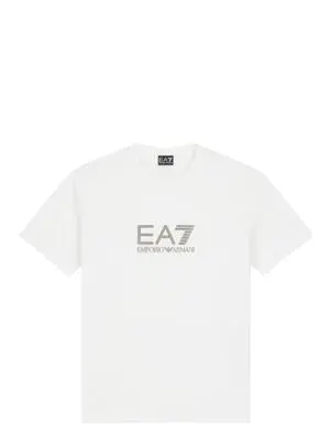 EA7 Short-sleeve Crew-neck Sports T-shirt - White